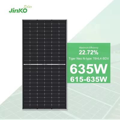 China N-type 615-635W Bifacial Double Glass Solar Panel with 22.7% Efficiency from Jinko for sale