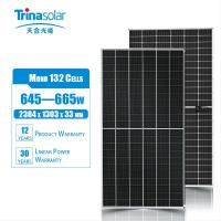 China HighTarmission Glass Monocrystalline Solar Panels 655W 660W 665W 132 Cells 210mmx210mm for sale