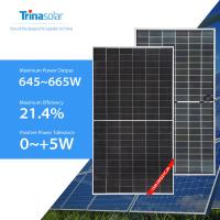 China IP68 Rated Junction Box Trina TSM-DEG21C.20 645-665W Bifacial Dual Glass Solar Panel for sale