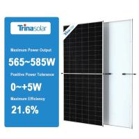 China HighTarmission Glass Trinasolar Vertex TSM-DE19R 565 570 575 580 585W Mono Solar Panel for sale