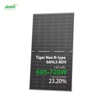 China Jinko 695W 700W Tier 1 Solar Panels with Junction Box IP68 Rated 4.0 mm2 400 mm Output Cables for sale