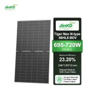 China Real Jinko Mono N-Type Bifacial Double Glass Solar Panels 700W-720W For 1000W Plant for sale