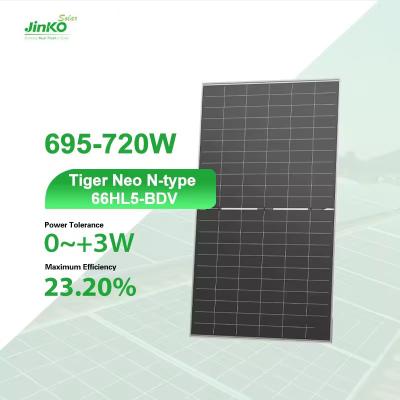 China 700W 710W 720W N Type Mono Crystalline Solar Panels With Anti-Reflection Coating Jinko for sale