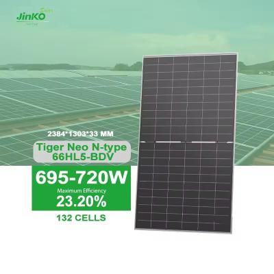 China 695W 700W 710W 715W 720 Watt Bifacial Dual Glass Solar Photovoltaic Panel With Power Tolerance Of 0- 3% for sale