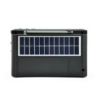 China Multifunction Rechargeable Solar Powered Radio AM FM Radio Music With LED Torch for sale