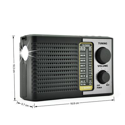 China Home Fm Am Sw Solar Powered Portable Radio 2W With Speaker And LED Light for sale