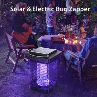 China Water Retardant Solar Mosquito Killer Lamp Outdoor Solar Bug Zapper anti shock for sale