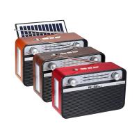 China Mp3 Fm Am Sw 3 Band Solar Powered Radio Retro Wireless Speaker Solar Flashlight Radio for sale