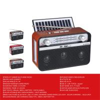 China Mp3 Fm Am Sw 3 Band Solar Powered Radio Retro Wireless Speaker Solar Flashlight Radio for sale