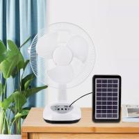 China 12Inch Electric Solar Rechargeable Table Fan For Living Room Floor Ventilation for sale