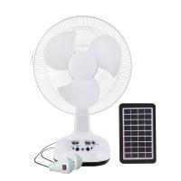 China 18W Solar Led Fan Electric Solar Battery Charger Fan For Camping for sale