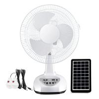 China 12Inch Popular Solar Rechargeable Fan Solar Charge Table Fan Customized Support for sale