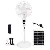 China 16  Inches Solar Powered Rechargeable Fan 12V With Air Cooling Motor Lithium Battery for sale