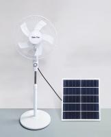 China 16  Inches Solar Powered Rechargeable Fan 12V With Air Cooling Motor Lithium Battery for sale