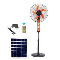 China Customized 16/18 Inch Solar Rechargeable Standing Fan 20W/30W 5 Blades for sale