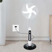 China High Efficiency Home Solar Rechargeable Fan Height Adjustable Wide Angle Adjustment for sale