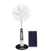 China High Efficiency Home Solar Rechargeable Fan Height Adjustable Wide Angle Adjustment for sale