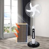 China High Efficiency Home Solar Rechargeable Fan Height Adjustable Wide Angle Adjustment for sale