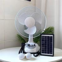 China Multifunctional High Speed Electric Solar Rechargeable Fan 3 Blades for sale