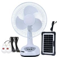 China Multifunctional High Speed Electric Solar Rechargeable Fan 3 Blades for sale