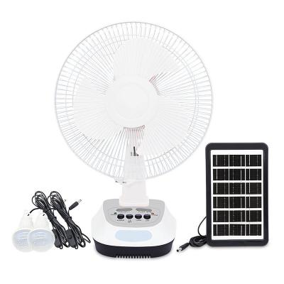 China 12inch Solar Table Fan AGM 12V 5Ah Solar Battery Charger Fan 18W for sale