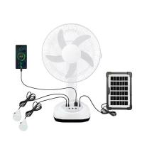 China 12inch Solar Table Fan AGM 12V 5Ah Solar Battery Charger Fan 18W for sale
