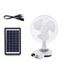 China 12inch Solar Table Fan AGM 12V 5Ah Solar Battery Charger Fan 18W for sale