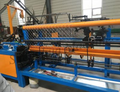 China Double wire feeding Fully Automatic Chain Link Fence Making Machine for sale