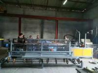 China Fully-Automatic PLC control double wire feeding Chain Link Fence Machine for sale