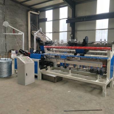 China 3m width PLC control double wire feeding full Automatic Chain Link Fence Machine for sale