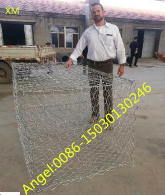 China Hexagonal Galvanized Gabion Box Stone Cage Mesh For Philippines Market for sale