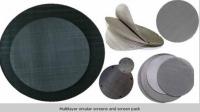 China Circle Stainless Steel Mesh Filter Discs Extruder Screens Keep Particles Out for sale