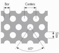 China 3mm hole Staggered Stainless Steel Perforated Metal sheet for sale