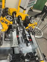 China PLC control  Double Wire Automatic Diamond Mesh Chain Link Fence Making Machine for sale