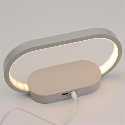 China WR08 Warm White Emitting Color 10W LED Table Lamp Wireless Charging 3 Temperature Dimmable Smart Touch Control Night Light for sale
