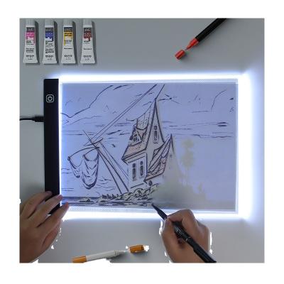 China OEM ODM Acceptable Portable LED Drawing Board Large 210x150mm Plastic Light Pad Suitable for Tracing Sketching Artists for sale