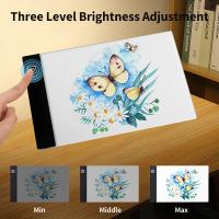 China Micro USB 5V 198w Ultra Thin Portable LED Light Box Pad Dimmable Three Bright Drawing Tracing Board for 2D Animation for sale