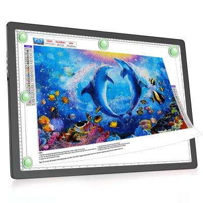China PS PMMA A2 Plastic LED Drawing Board Educational Toy 594420mm Working Area Light Pad Learning Gift for Boys Girls Kids for sale