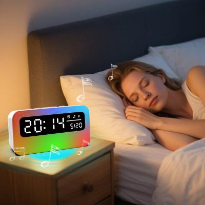 China Manual Button Switch Mode Rechargeable LED Night Light 4000mAh Bluetooth Speaker White Noise Bedside Lamp App Control for sale