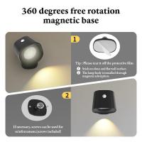 China 81 71 128mm Portable RGB Sensor LED Wall Light Remote Control Multi Effects Indoor Christmas Party Black White for sale