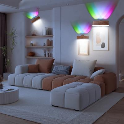 China Wall-mounted LED Table Lamp 2200mAh Battery Rechargeable Cordless RGB Light 65 Lm per Watt Retro Reading Bedside Living Room for sale