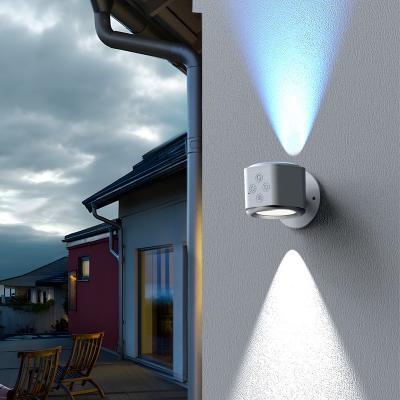 China 100-240V Remote Control LED Wall Light Bi-Directional Illumination Decor Night Light Dimmable Wall Mounted Lamp with 360 Magnetic Ball for sale