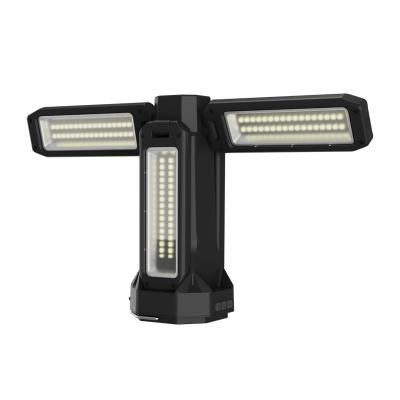 China 5 LED Power Level Lights Foldable Camping Light with 16000mAh Battery Super Bright Phone Charger Four Leaf Lighting for sale