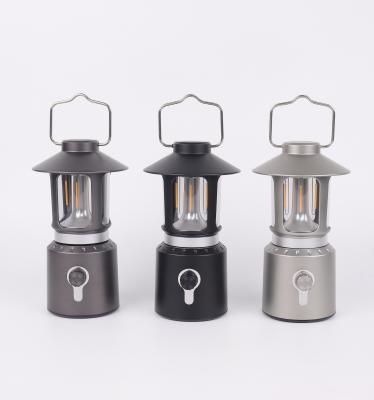 China Garden 5W LED Light Dual Vintage Camping Lantern 8000mAh Fast Charge Seamless Dimming 6 Level Brightness IPX4 Waterproof for sale