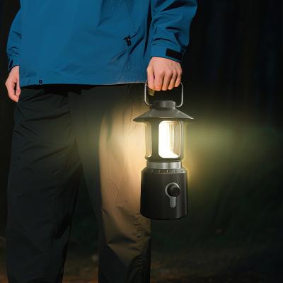 China Seamless Dimming 6 Level Brightness JSK L22 8000mAh Telescopic Vintage LED Camping Light IPX4 Waterproof Garden Lighting for sale