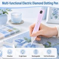 China Factory Direct Sale Hot Selling Craft Kits 600mAh Rechargeable Battery Long Working Time Lighted Electric Diamond Art Pen Metal for sale