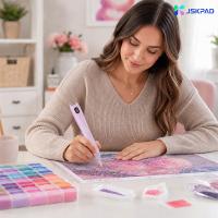 China Factory Direct Sale Hot Selling Painting Tools Type C Charging 4 Replacement Tips Low Noise Lighted Electric Diamond Art Pen for sale