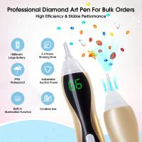 China Factory Direct Home Studio Craft Supply Adjustable Suction Nozzle Replaceable LED Lighted Electric Diamond Art Pen for sale