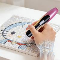 China Factory Direct Hotfix Rhinestone Applicator Pen IPX5 Waterproof Rechargeable DIY Craft Lighted Electric Diamond Art Pen for sale
