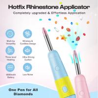 China Factory Direct Wireless Hotfix Pen Machine with Metal Body Rechargeable Battery 300C Heating for Rhinestone Crafts & Gifts for sale
